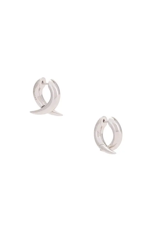 Balenciaga Force Horn Xs Earring In Silver In Metallic Silver